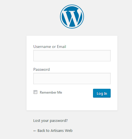 wordpress-login-form - Artisans Web