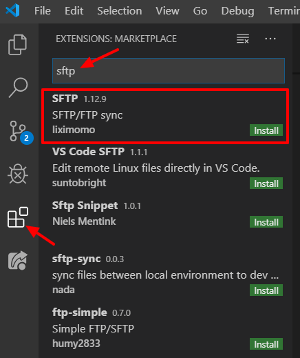 Ftp Sftp Extension For Visual Studio Code Artisans Web